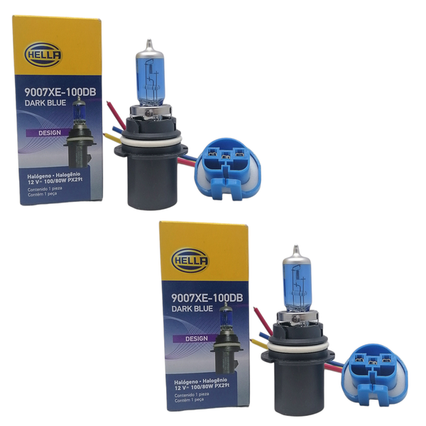 Foco 9007 Luz Blanca 65-55 Watts 2 Pzas Hella Con Conectores – Reformex