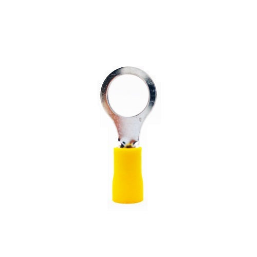 Terminal Ojo 3/8" Amarilla Universal | Paquete 100 Piezas | Reformex